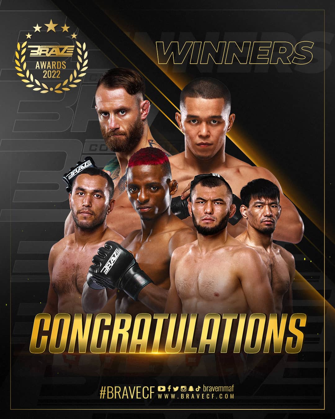 Viral KO, record-breaking submission among winners of 2022 BRAVE CF Awards