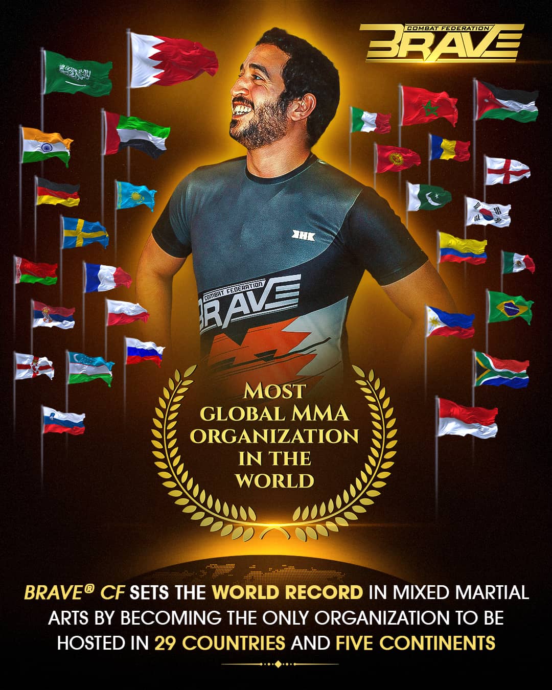 BRAVE CF breaks world record for MMA company with events hosted in more ...