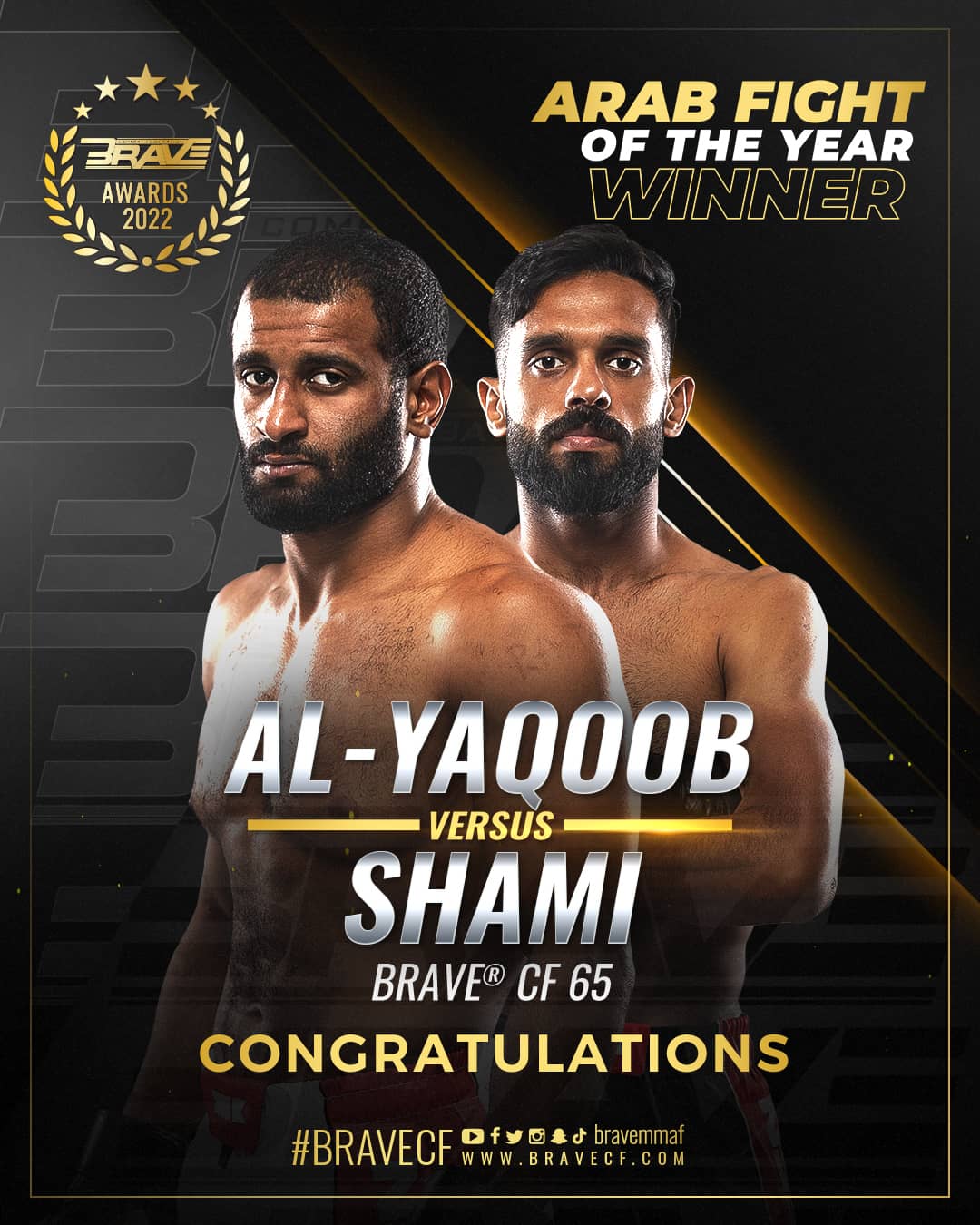 BRAVE CF announces winners of first-ever MMA Arab Awards