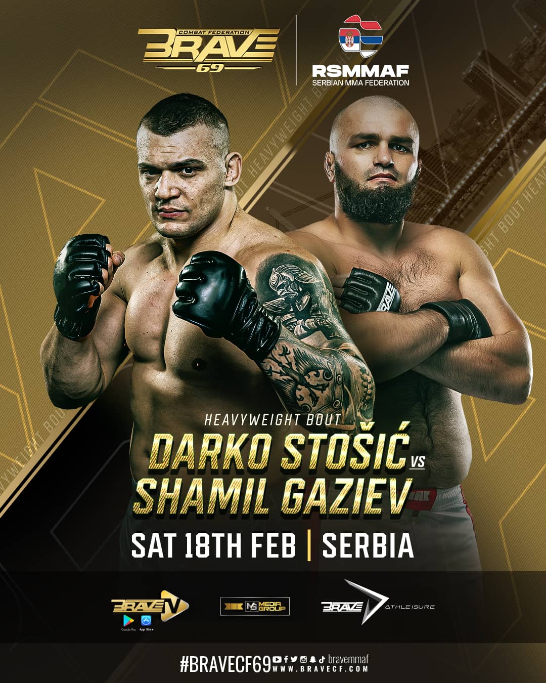 BRAVE CF 69: Darko Stosic meets Shamil Gaziev in co-main event for ...