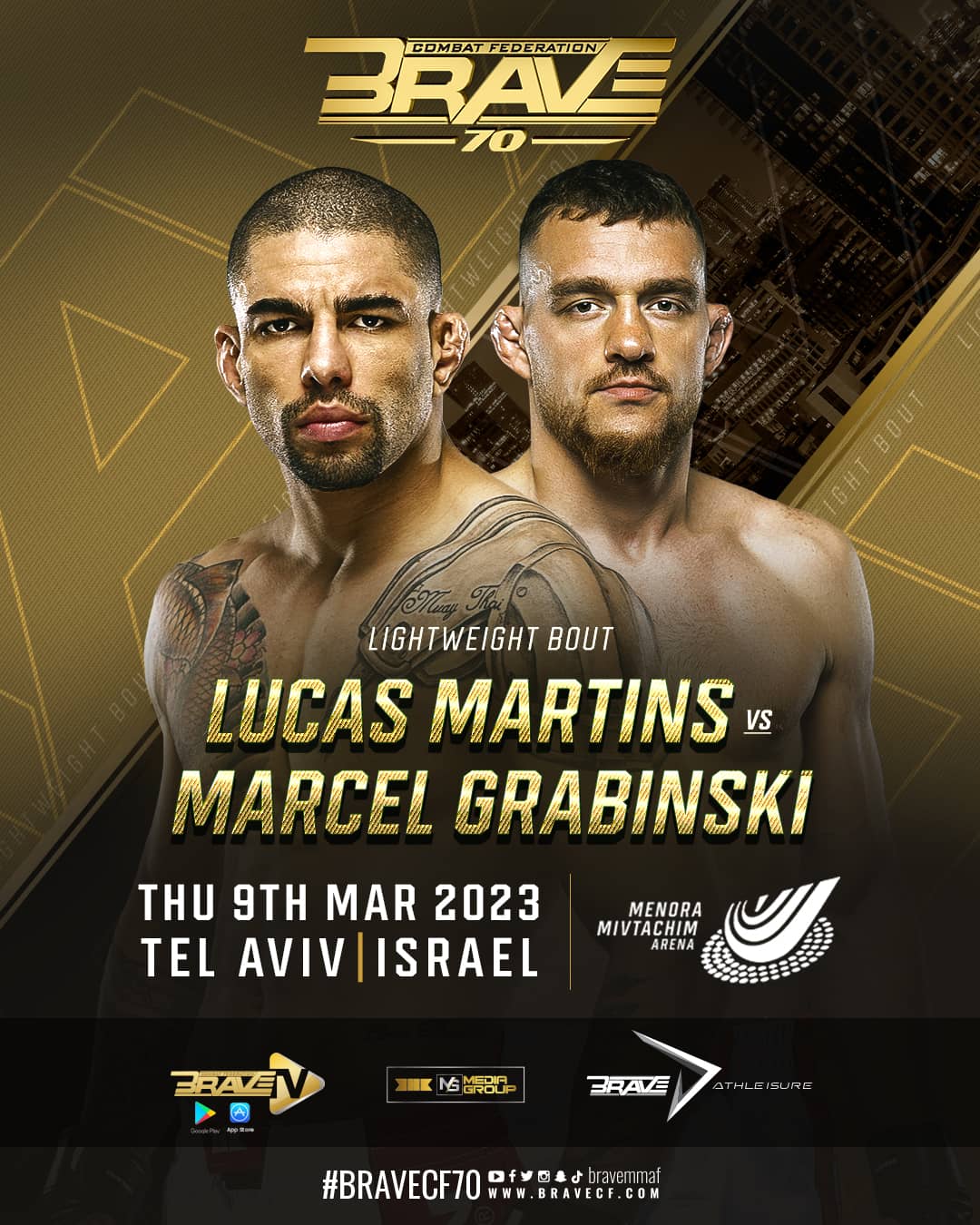 BRAVE CF 70: former champion Lucas Mineiro takes on rival Marcel ...