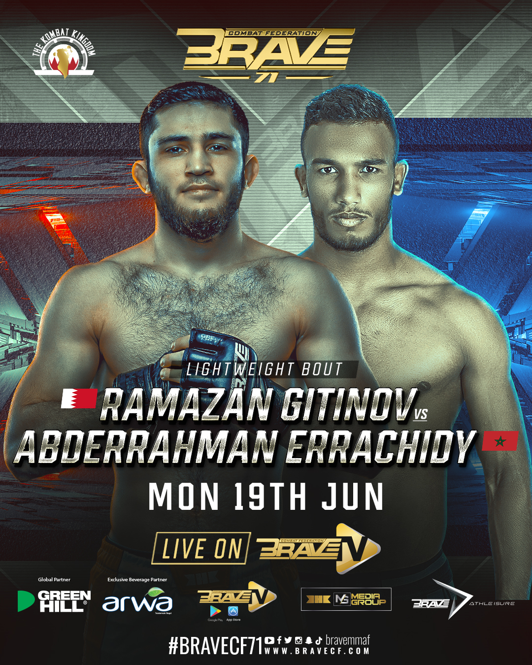 BRAVE CF 71: Ramazan Gitinov's promotional debut leads list of world ...