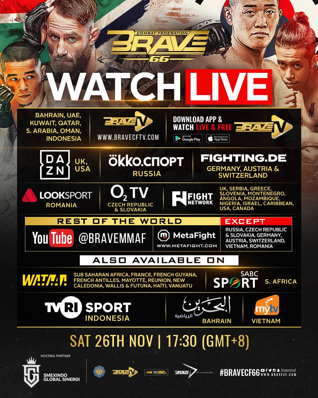 BRAVE CF 66: Start Time, Where To Watch, And More