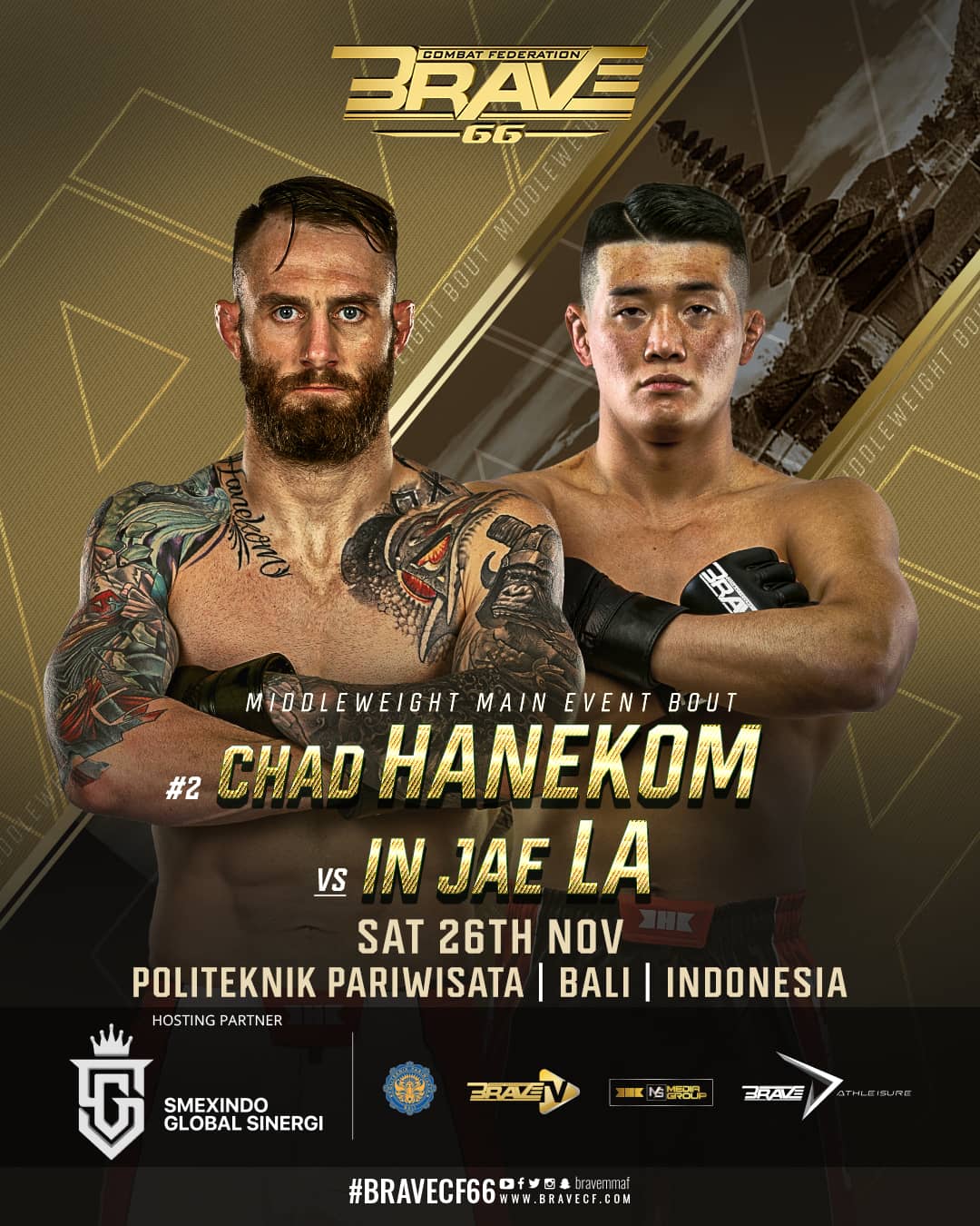 BRAVE CF 66 set for new main event with Hanekom vs La bumped up due to ...