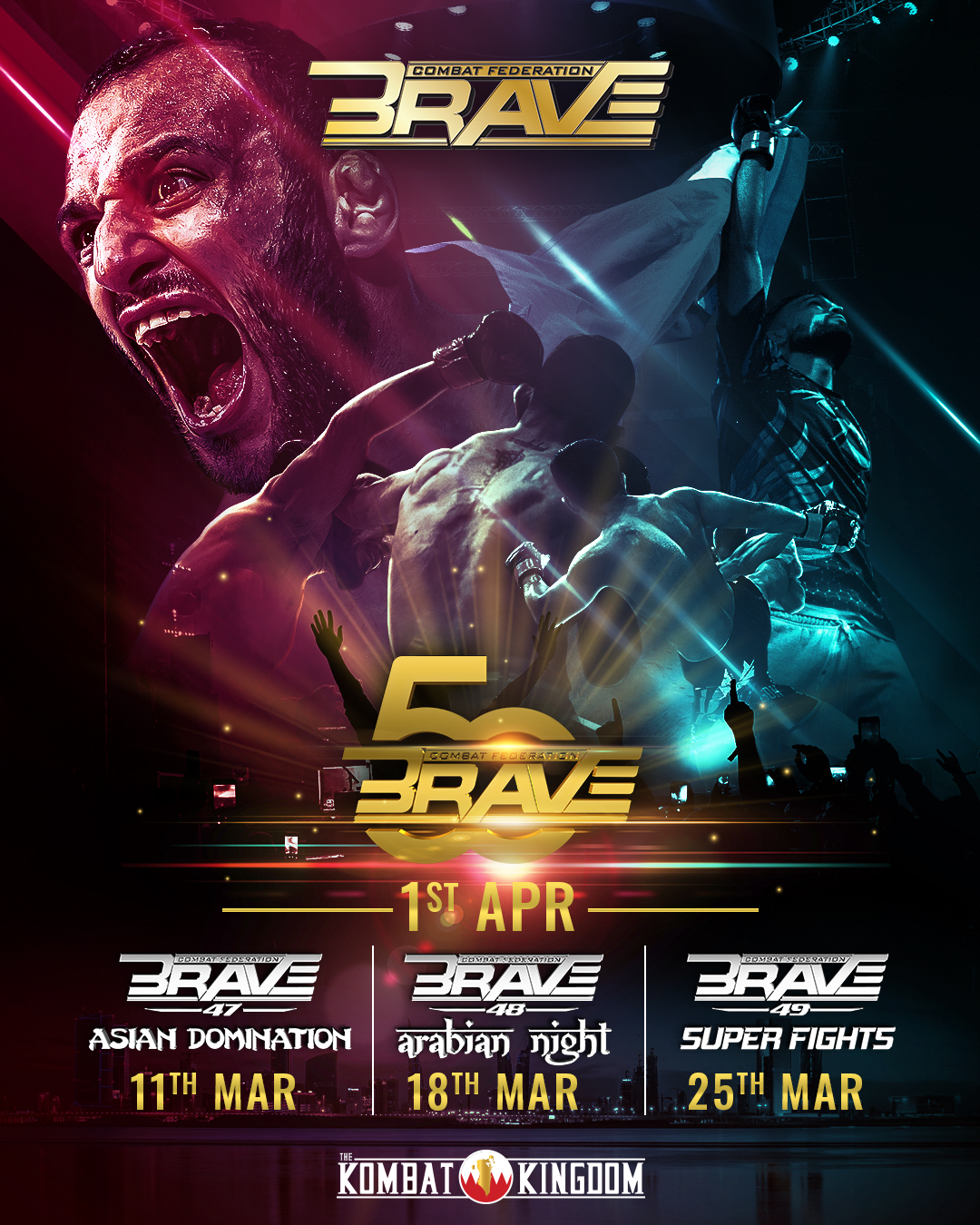 Headlined by historic BRAVE CF 50, Kombat Kingdom returns with four ...